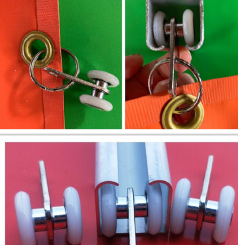 Dust-proof sliding door curtain